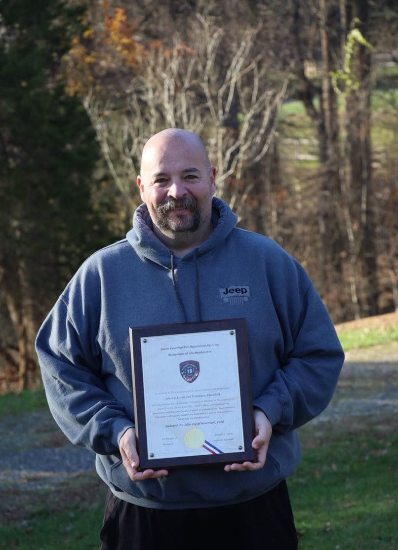 New LVFD Life Member - Laurel Volunteer Fire Department - Company 10